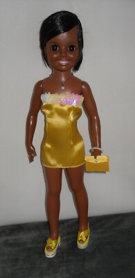 Ideal Crissy doll clothes DRESS YELLOW 7pc set w/Jewelry & shoes | eBay