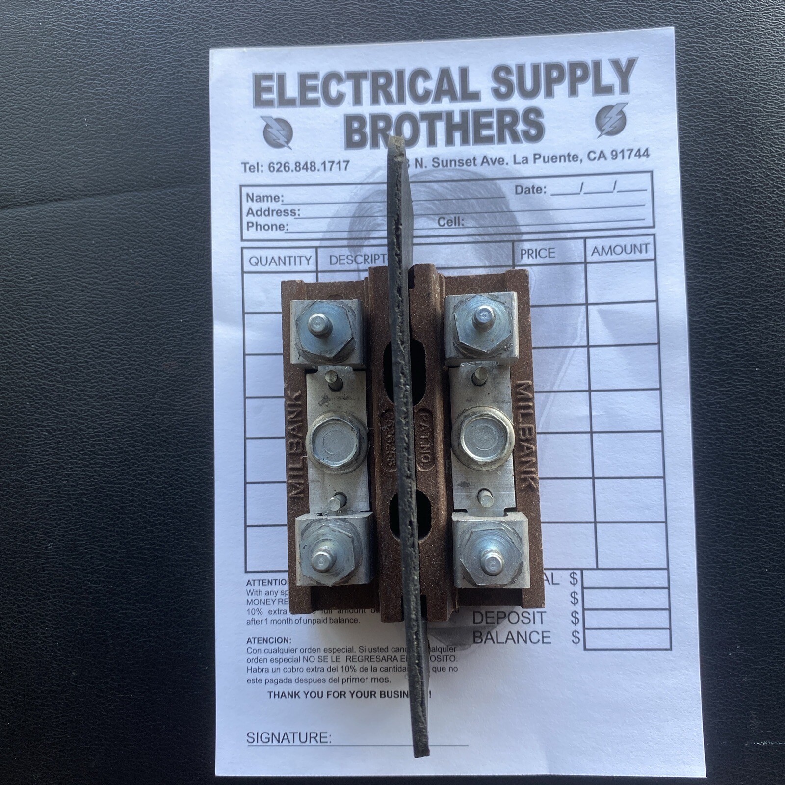 MILBANK TEST BLOCK 100 AMP ONLY ONE PS. | eBay