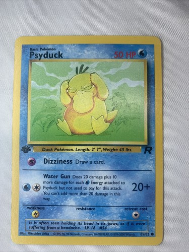 Pokémon TCG Psyduck Team Rocket 65/82 Regular 1st Edition Common | eBay