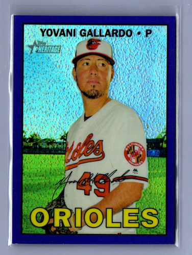 2016 Topps Heritage - Chrome Purple Refractor - #THC-611 - Yovani ...