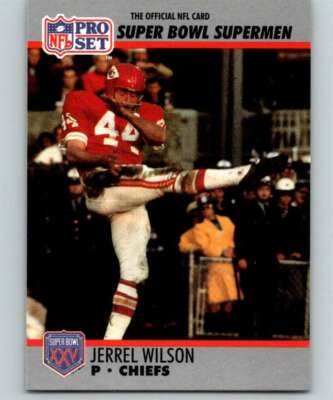 Jerrel Wilson 1990 Pro Set Super Bowl 160 #119 Chiefs (BOX 44) ID:17906 ...