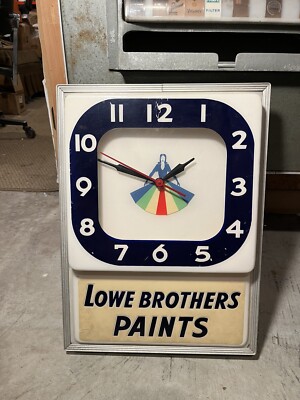 Vintage Lowe Brothers Paint Clock | eBay