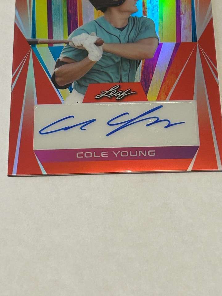 2024 LEAF VIVID TECHNICOLOR AUTOGRAPH COLE YOUNG -SERIAL #12/35 ...