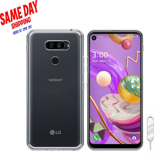 For Spectrum Mobile LG Q70 LM-Q620QM Phones Premium Silicone Gel Clear ...