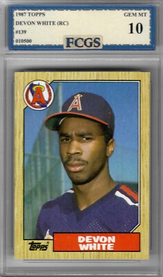 1987 Topps Devon White RC #139 Graded FCGS 10 GEM MINT | eBay