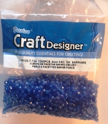Darice Craft Designer 4mm Faceted Beads Dark Sapphire | eBay