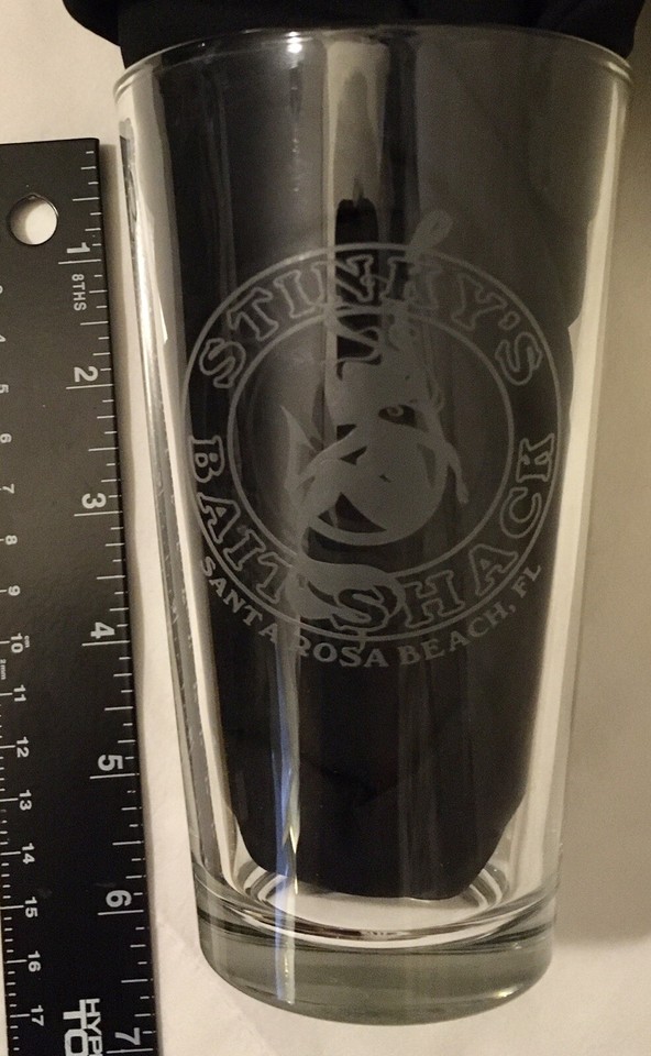 Stinky’s Fish Camp Bait Shack Beer Glass Santa Rosa Beach Florida | eBay