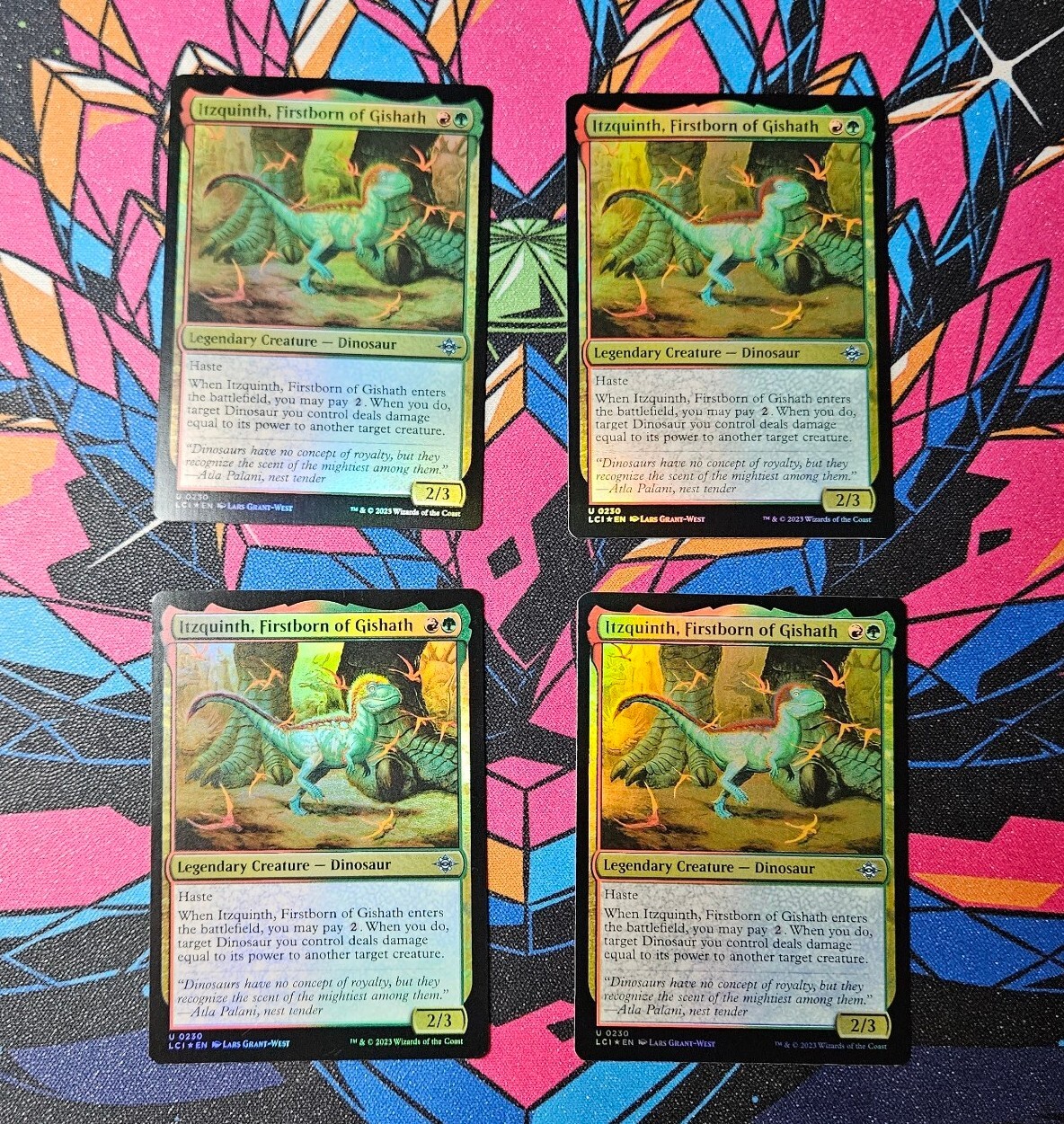4x Itzquinth Firstborn of Gishath x4 NM Foil MTG Lost Caverns Of Ixalan ...