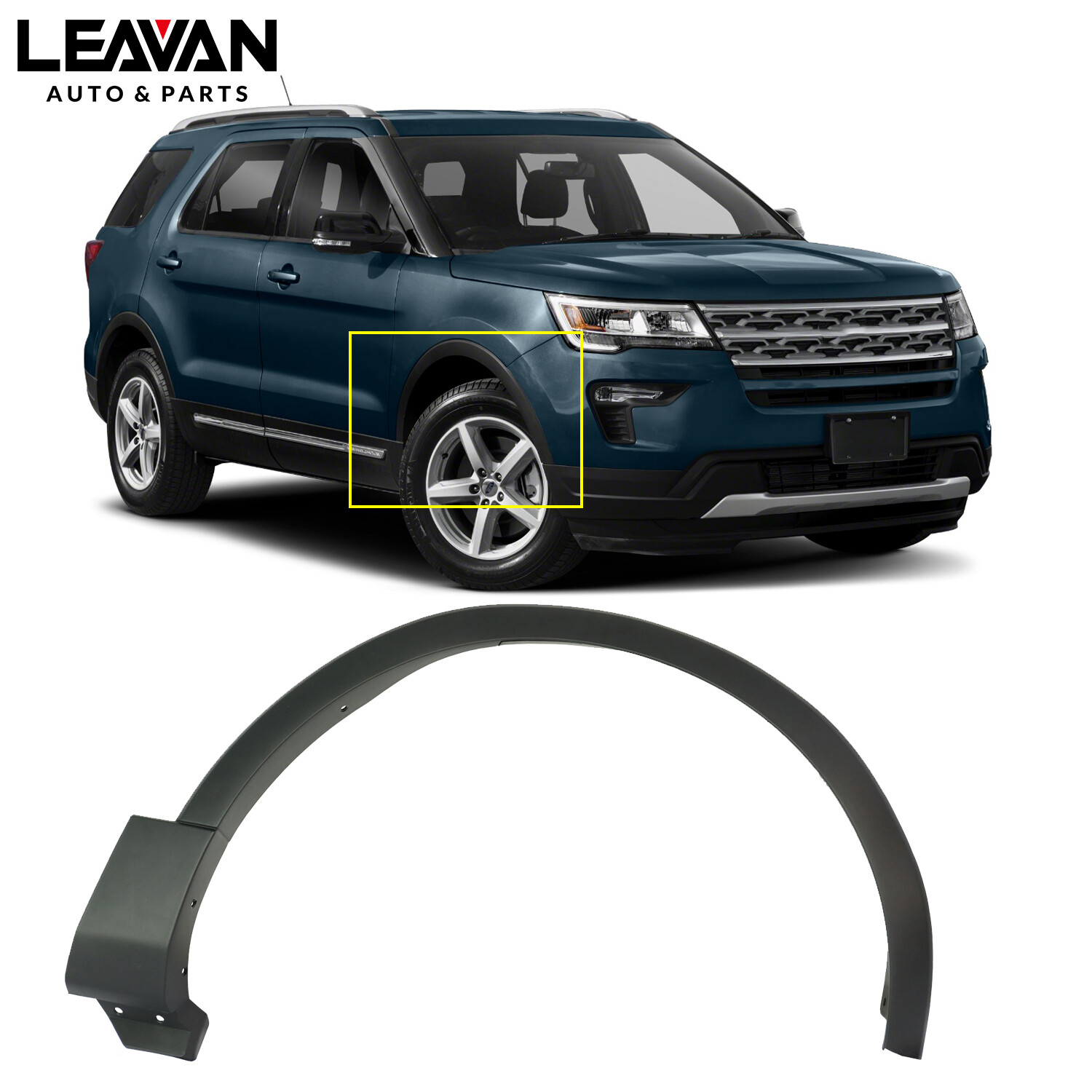For 2016-19 Ford Explorer Front Fender Flares Wheel Trim Moulding ...