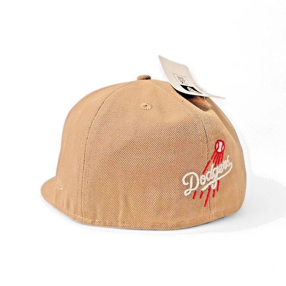 Los Angeles Dodgers X OVO New Era Fitted Hat Custom Tan LA Baseball Cap ...