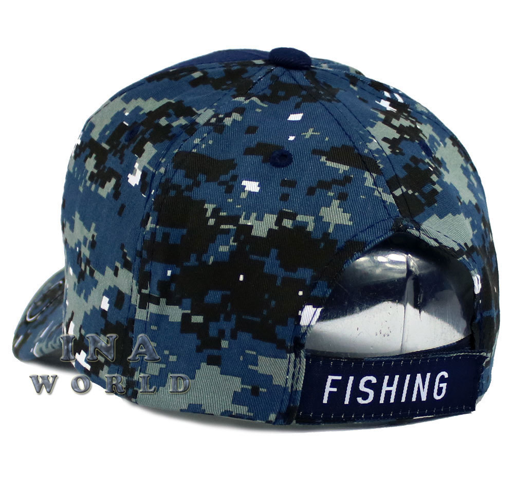 FISHING Hat FISH Embroidered Camouflage Outdoor Sports Adjustable ...