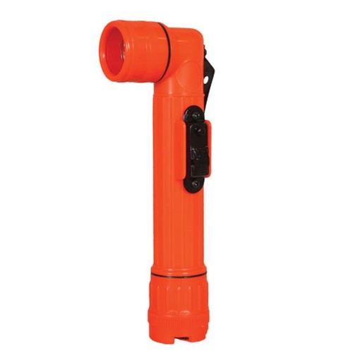 GI Military Angle head Flashlight Safety Orange Army SWAT USMC USAF ...