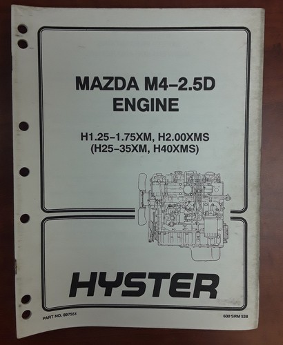Hyster Mazda M4-2.5D Engine H1.25-1.75XM, H2.00XMS (H25--35XM, H40XMS ...