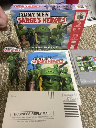 Army Men Sarges Heroes N64 - Cib w Keychain | eBay