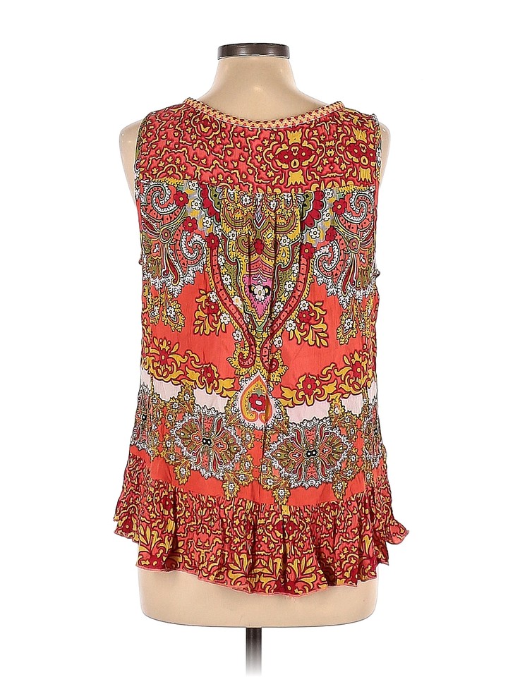 BILA Women Orange Sleeveless Blouse L | eBay