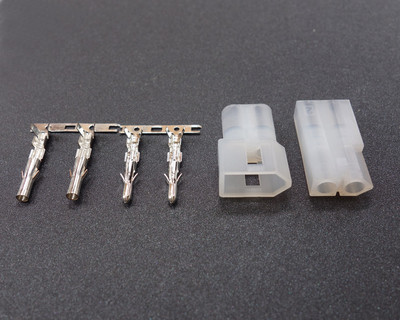 10 Sets 2 Pin Way Connector .093" Pins Receptacle Socket Terminal Crimp ...