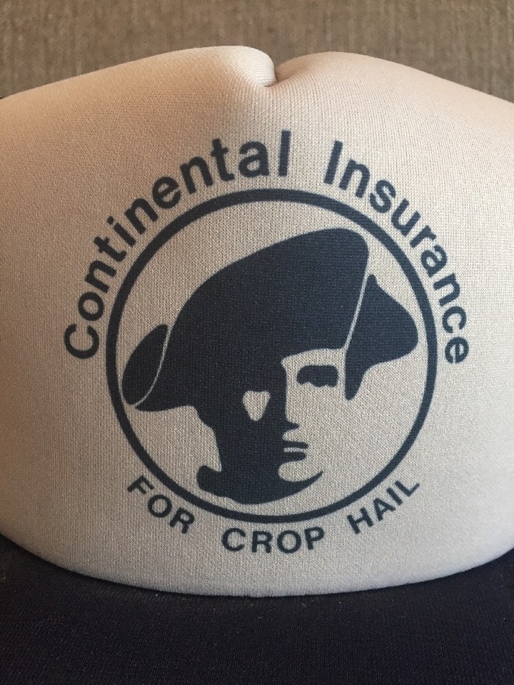 Vtg Continental Insurance Crop Hail Trucker Hat 80s Snapback Mesh ...