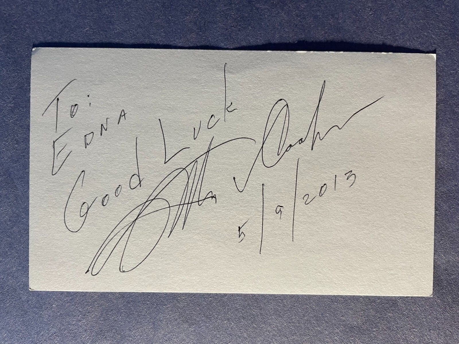 SIGNED MARTIN COOPER AUTOGRAPHED 3"x5" INDEX CARD - CELL PHONE INVENTOR ...