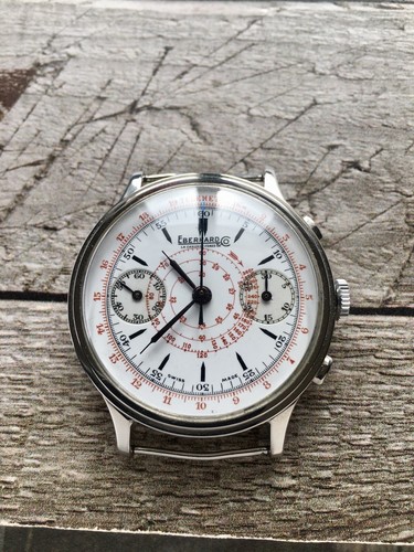 Vintage 1940 Eberhard Chronograph Step Bezel Steel 40 Mm Pre-extrafort ...