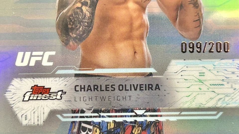 99/200 Charles Oliveira - 2025 Topps Finest UFC Blue Refractor #85 | eBay