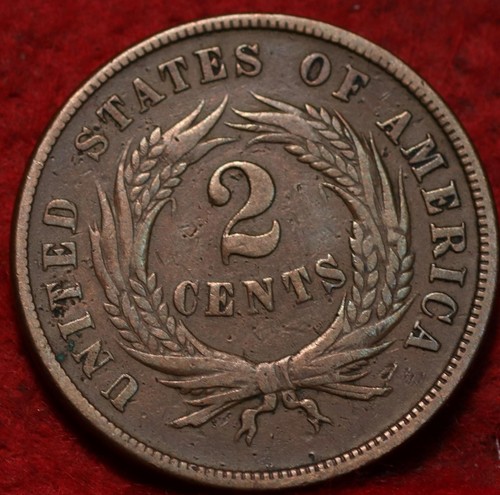 1865 Philadelphia Mint Copper Two Cent Coin | eBay