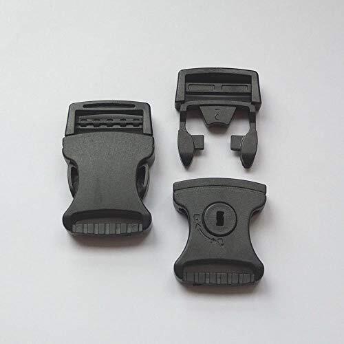 Sets 1" 2mm Buckles Side Release Webbing Nylon Belt Strap Key Locking ...