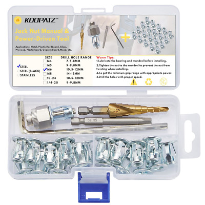 M6 Jack Nut with Installation Tool Threaded Insert Petal Nuts Nutserts ...