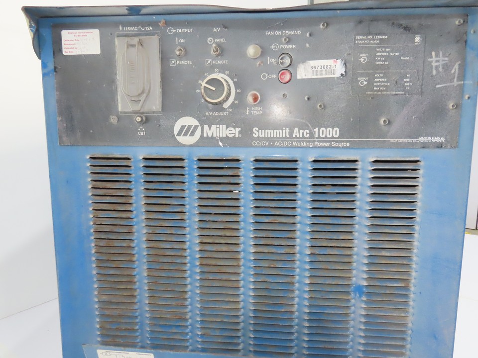 Miller Summit Arc 1000 A Amp Submerged CC/CV AC/DC Welder Welding Power ...