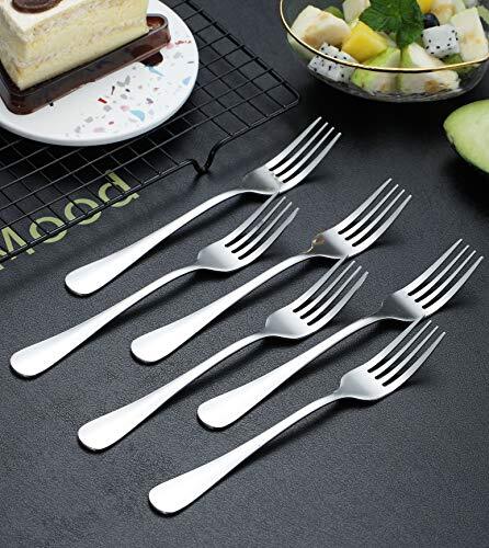 Dinner Fork 6 Pieces Stainless Steel 8.17 Inch Forks Silverware Table ...