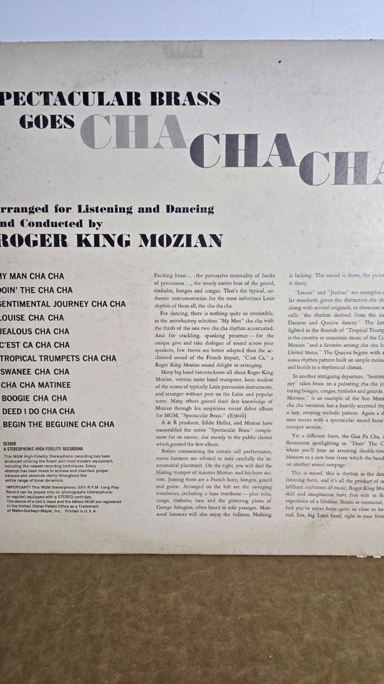 Roger King Mozian* – Spectacular Brass Goes Cha-Cha-Cha Latin Records ...