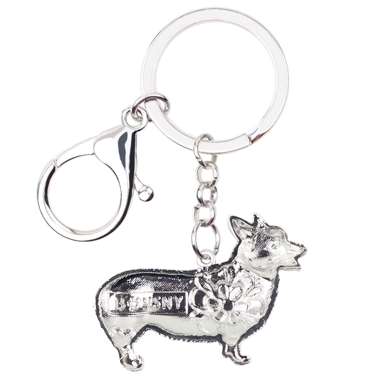 Enamel Alloy Welsh Corgi Dog Keychains Car Key Ring Pets Charms Gifts ...
