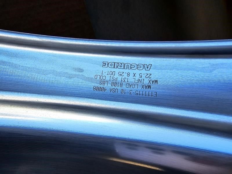 USED 22.5x8.25 Aluminum Accuride 40008 Polished 10 Lug Wheel Rim 2016 ...