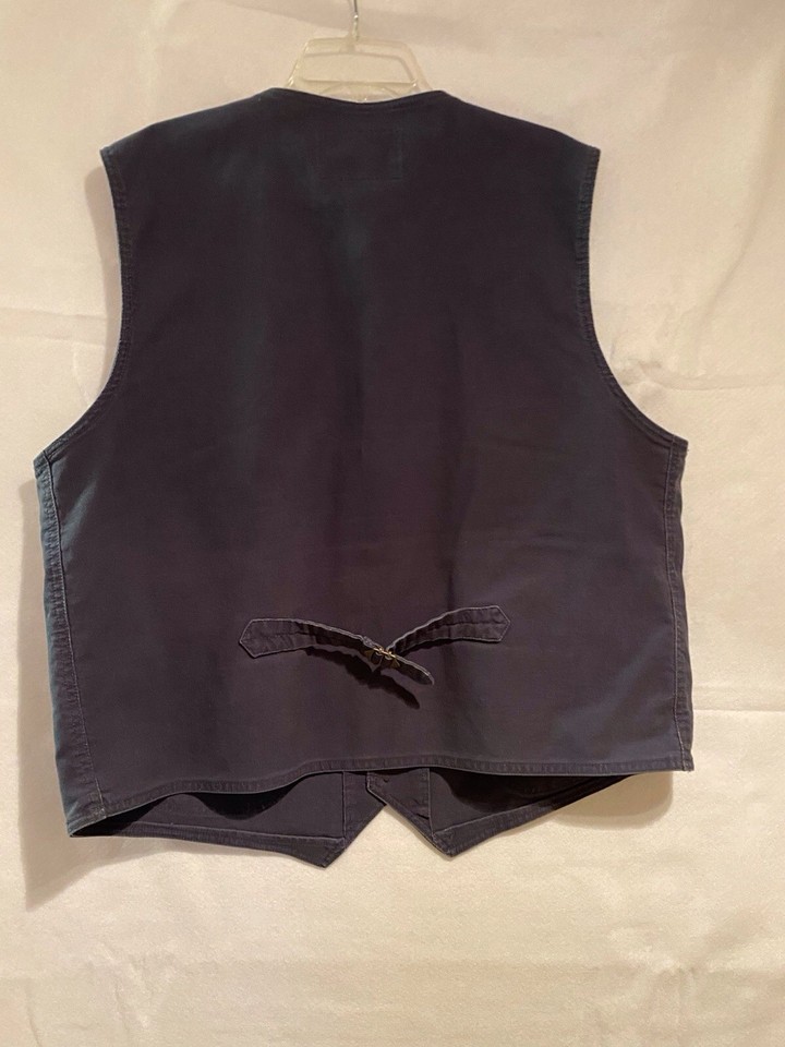 ORVIS Denim Navy Hunting Vest Sz XL OR-5E93 Multi Pockets Classic RN ...