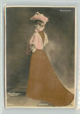 CASSIVE - MATERIAL DRESS - GLAMOUR FASHION ACTRESS NOUVEAUTES POSTCARD ...