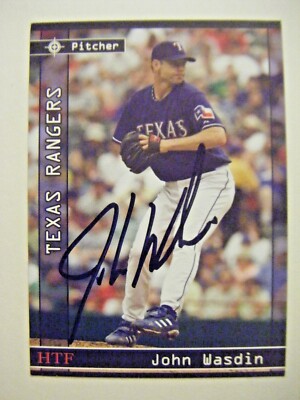 JOHN WASDIN signed RANGERS Christian baseball card AUTO RED SOX FLORIDA ...