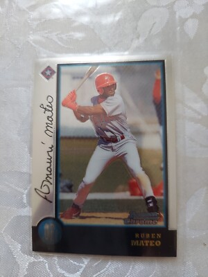 1998 Bowman Chrome Baseball #396 - Ruben Mateo RC - Texas Rangers ...