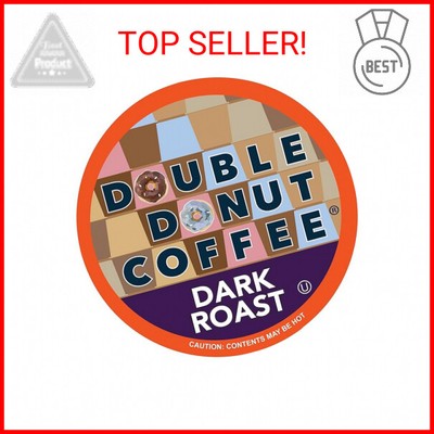 Double Donut Dark Roast Coffee Pods, Extra Bold Blend Coffee, Single ...