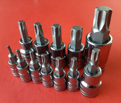 NEW GearWrench 12 Piece Torx Bit Socket Driver Set T8 thru T60 | eBay