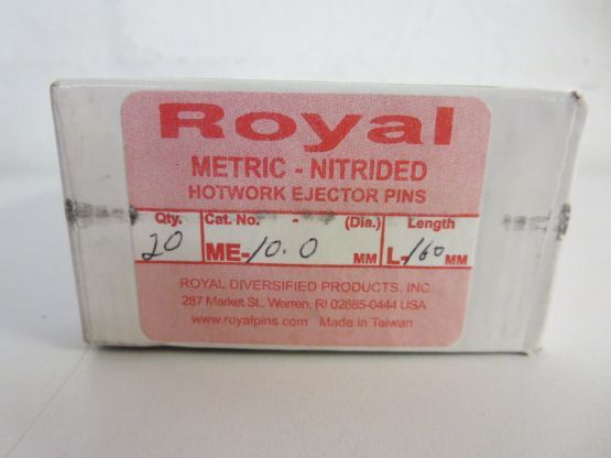 ROYAL DIVERSIFIED PRODUCTS ME-10.0-L-160 STRAIGHT EJECTOR PIN, H13 (LOT OF 20) | eBay