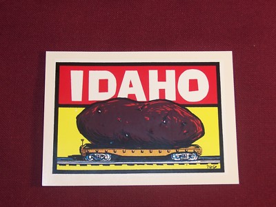 Vintage Original Idaho 1950s 60s Auto Travel Decal Camper RV Luggage ...