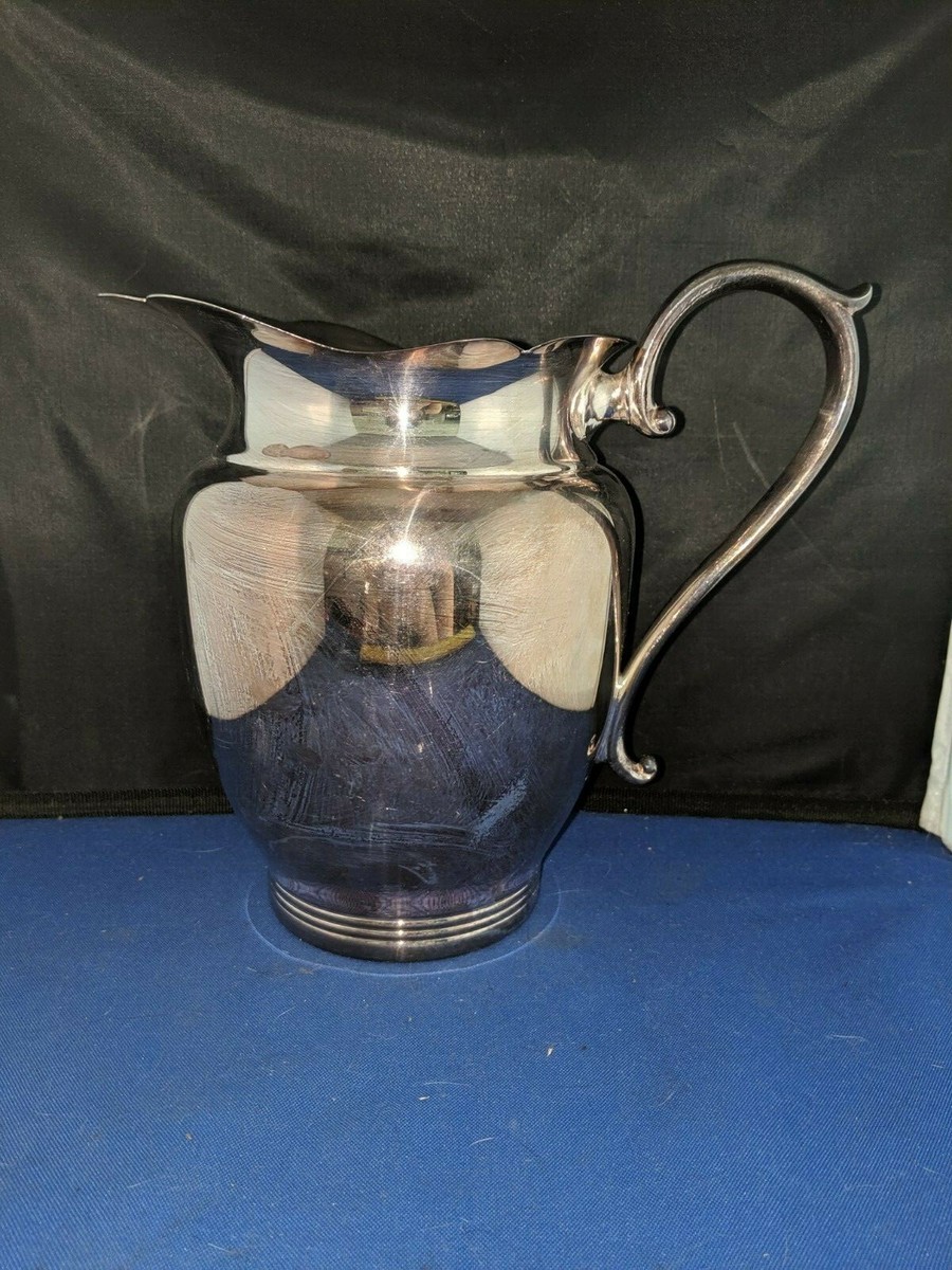 Sheffield Silver Water Pitcher Antique English Sheffield Silver Plate