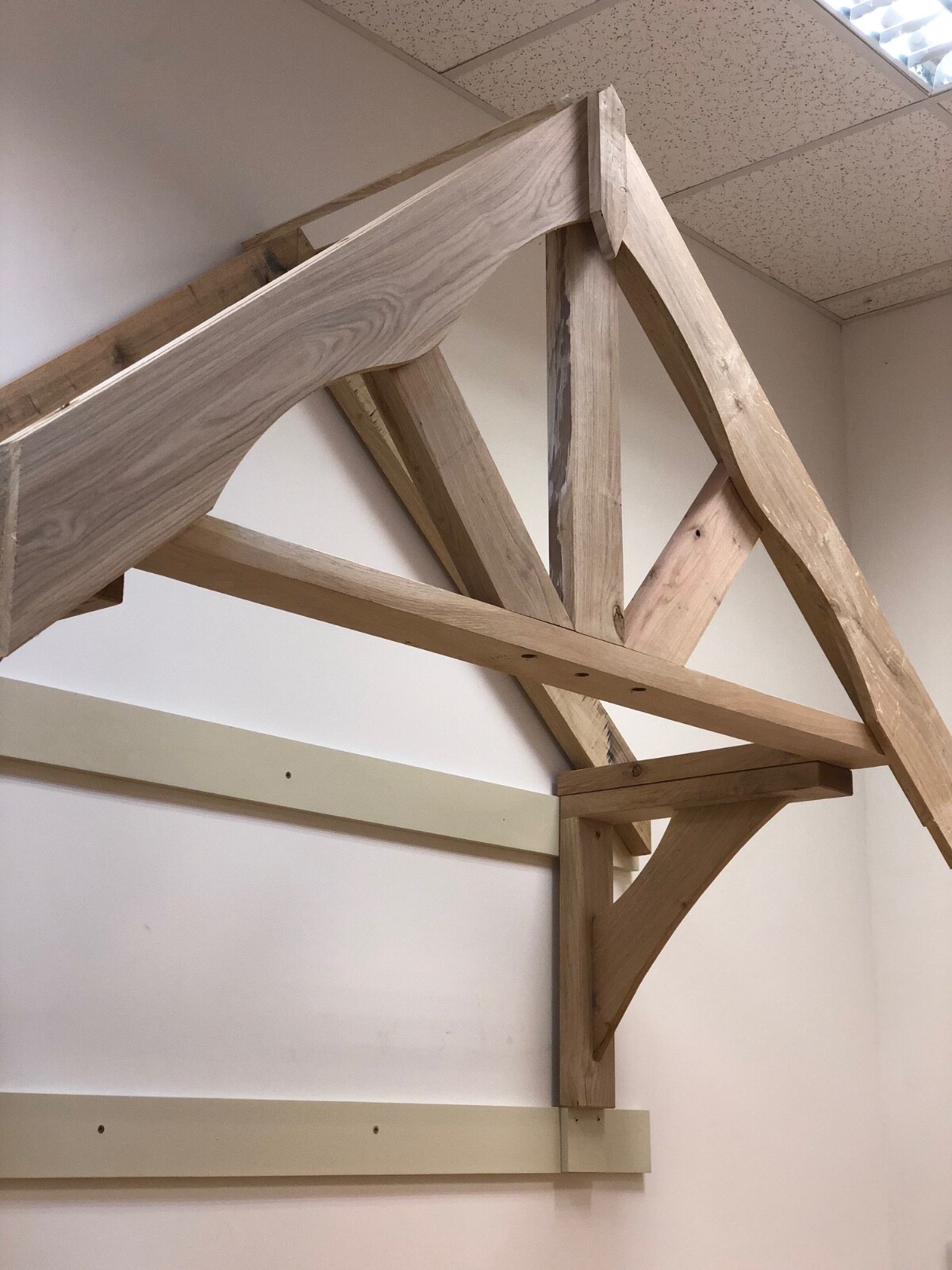 Solid Oak Porch Canopy 1500mm Wide x 600mm Depth - Porch Canopy Solid ...