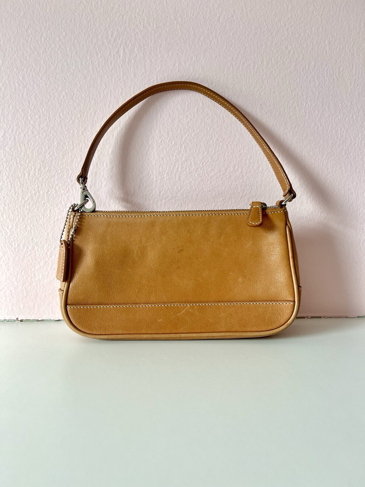 Vintage Coach Demi Baguette 7785 Tan Leather Y2K - Gem