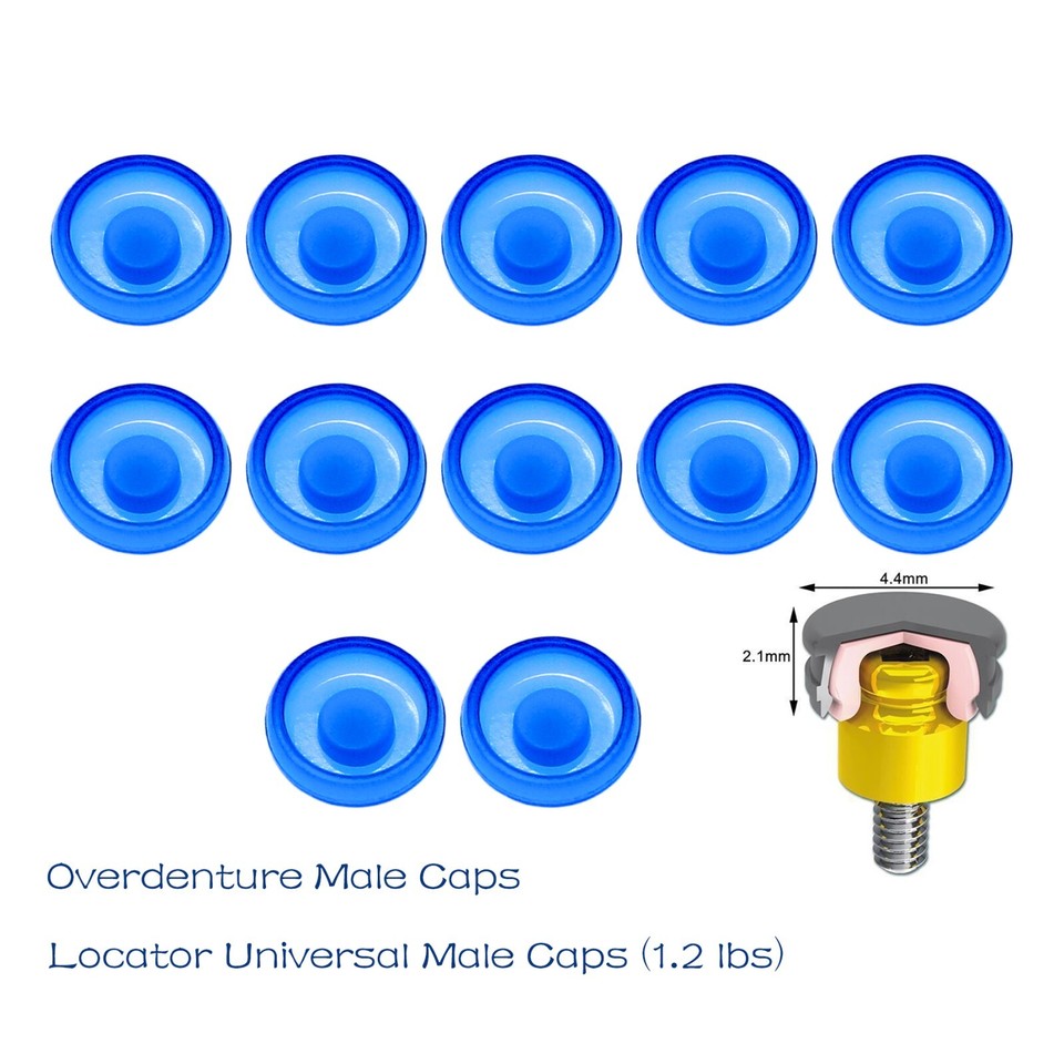 US Dental Overdenture Abutment Retention Cap Locator male processing ...