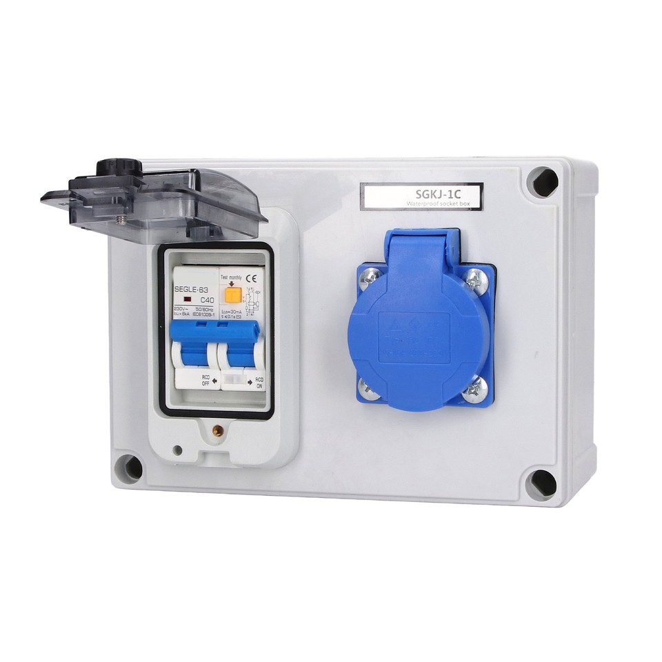 Power Socket Wall Mount Electrical Outlet Box German Standard 200‑250V ...