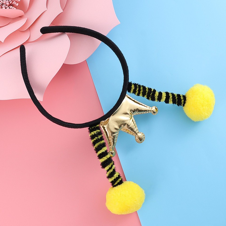 Halloween Headband Antenna Ball Hair Costume Accessory Girl Bee Bobbles ...