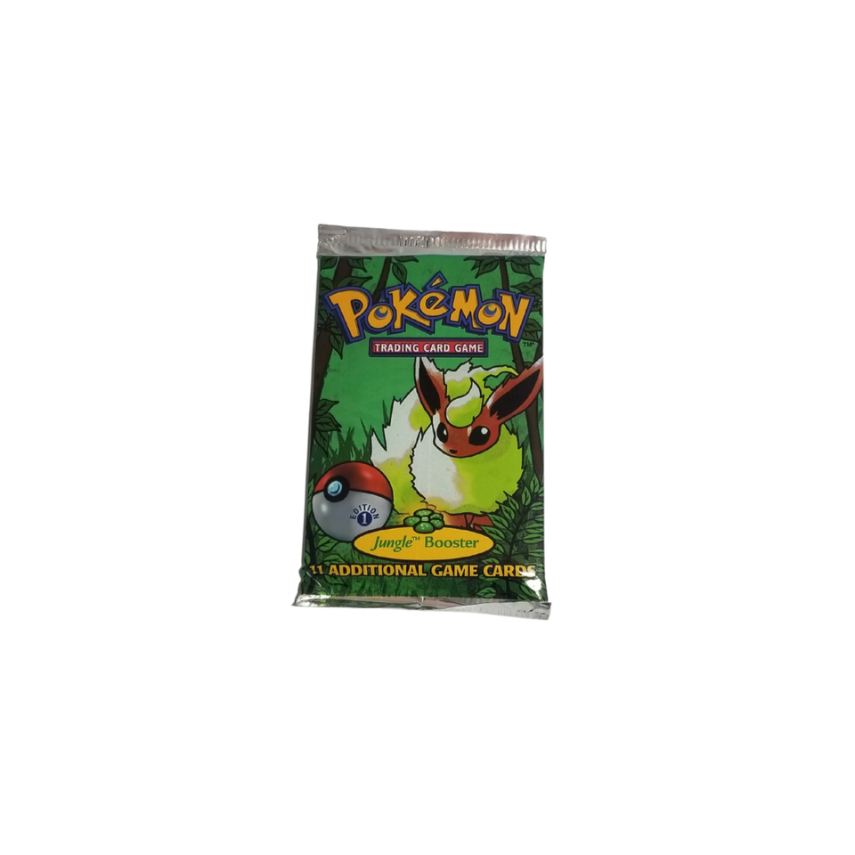 Pokemon 1st Edition Jungle Booster Pack Factory Sealed 1999 Flareon Art ...