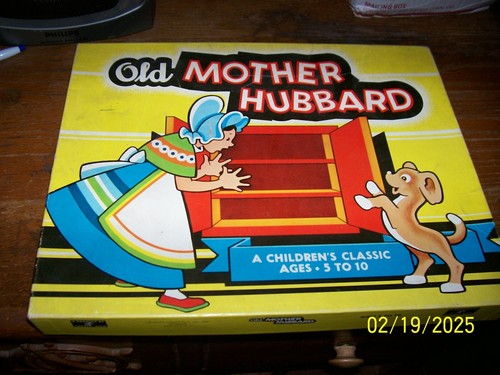 1954 Cadaco Games Old Mother Hubbard Board Game Yellow Box Rare EX-NM ...