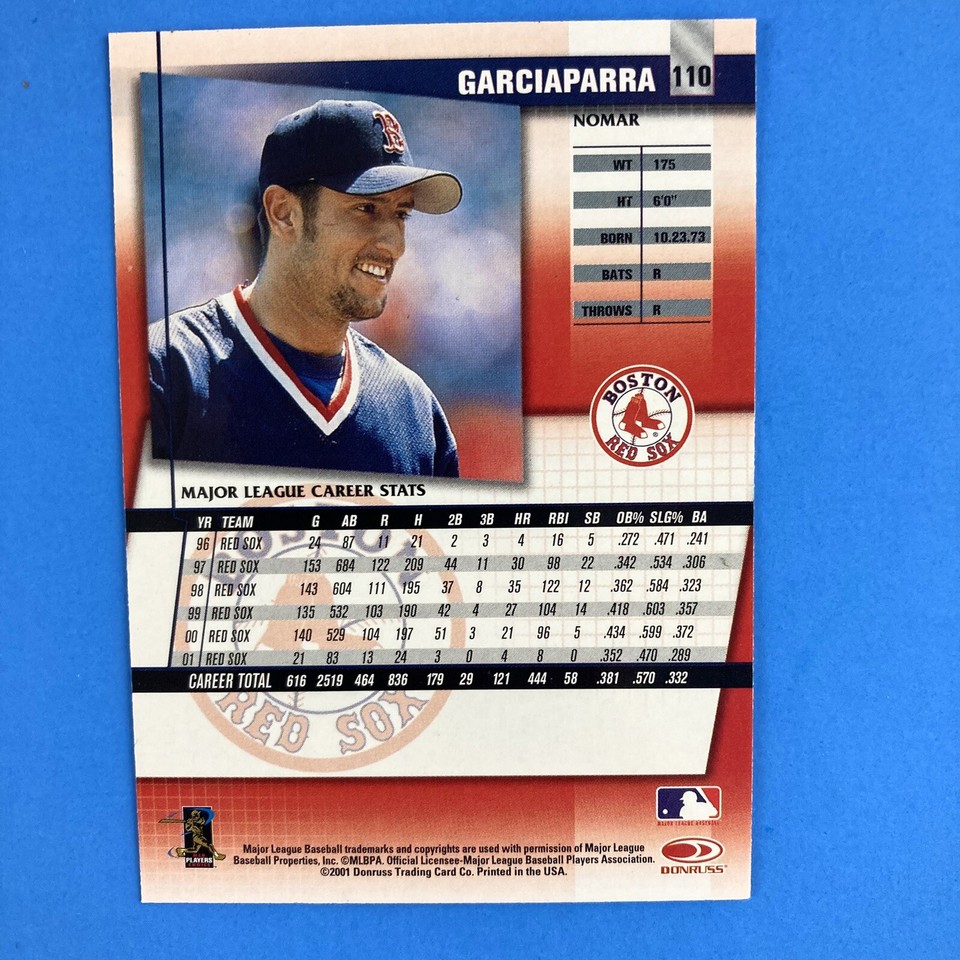 Nomar Garciaparra 2002 Donruss Fan Club Card #110 MLB Boston Red Sox | eBay