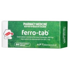 FERRO Tab Iron Supplement 200mg 60 Film Coated Tablets Deficiency ...